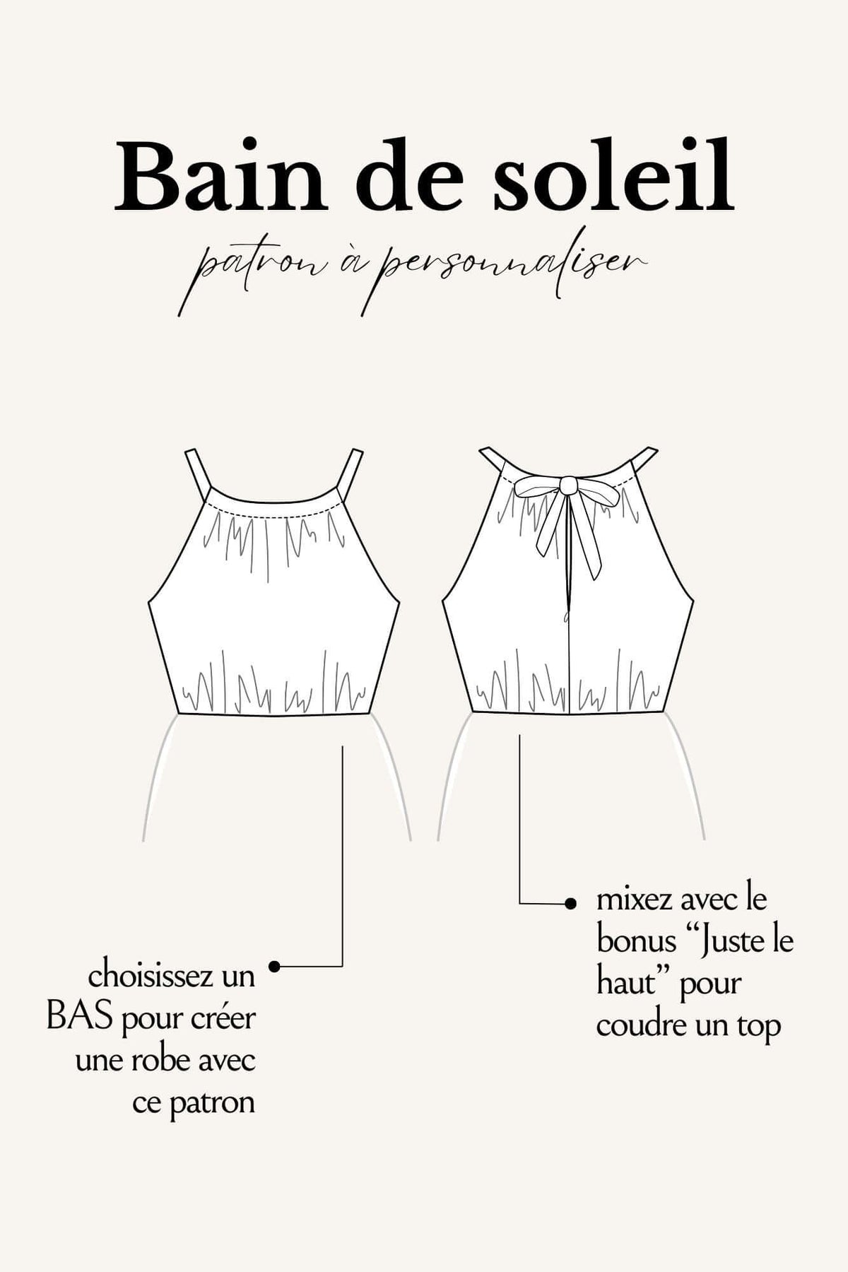 Bain de Soleil, Patron de Couture PDF de Robe